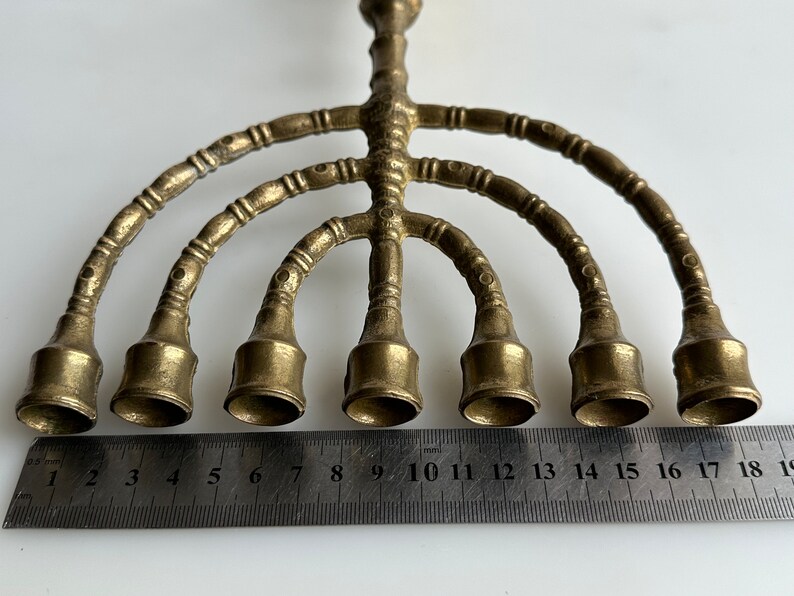 Menorah Candlestick With Seven Candles - Etsy