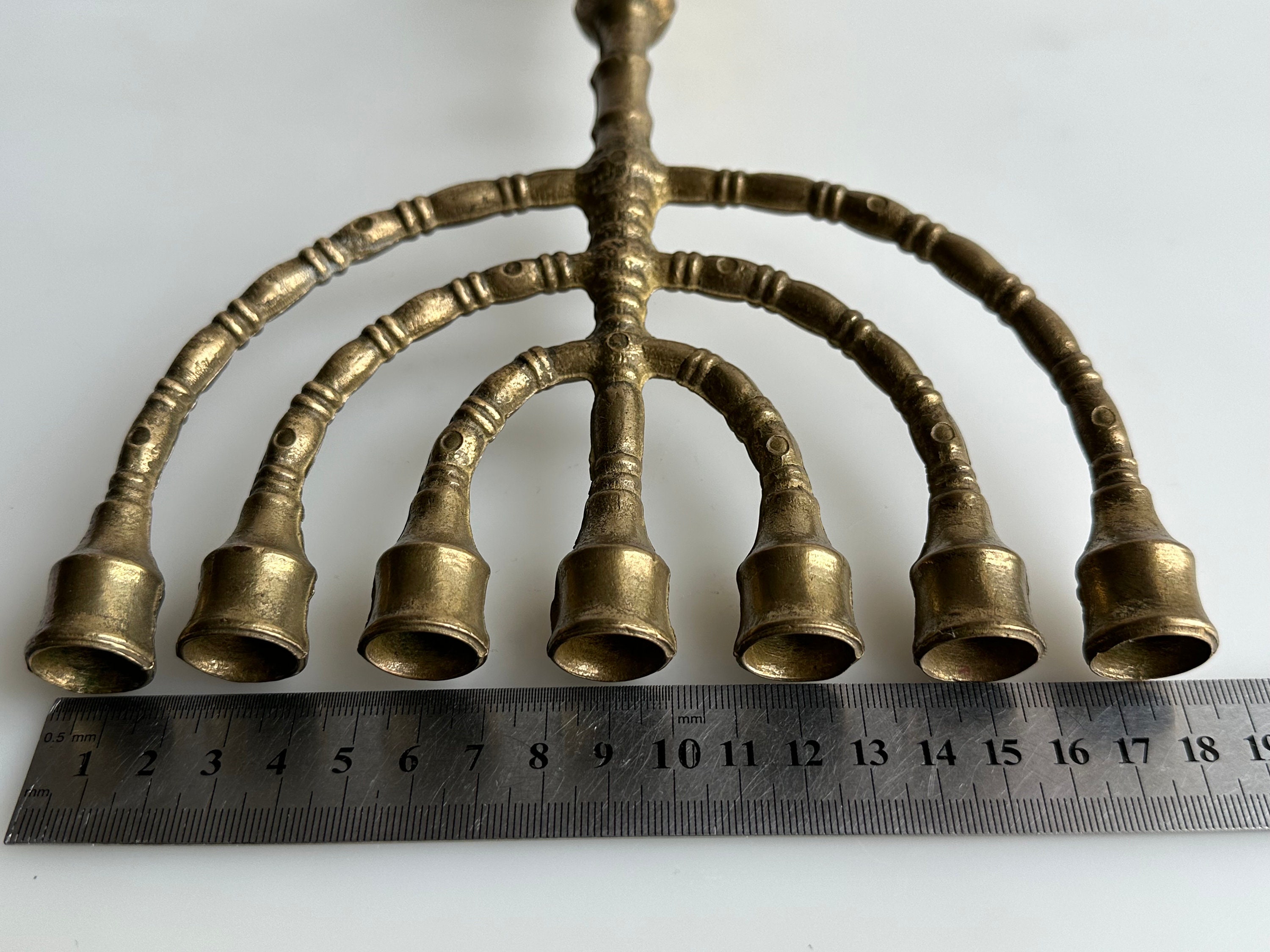 Menorah Candlestick With Seven Candles - Etsy