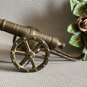 Vintage Mini Artillery Cannon Brass Table Decor - Etsy
