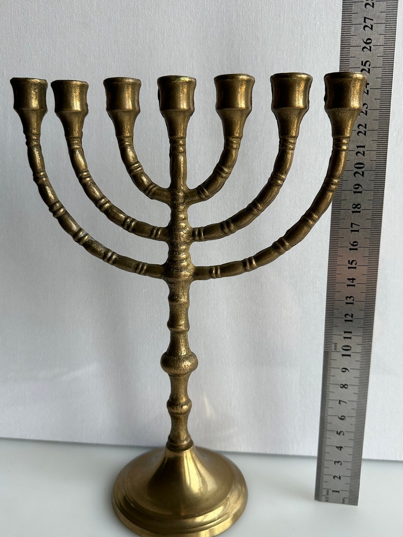 Menorah Candlestick With Seven Candles - Etsy