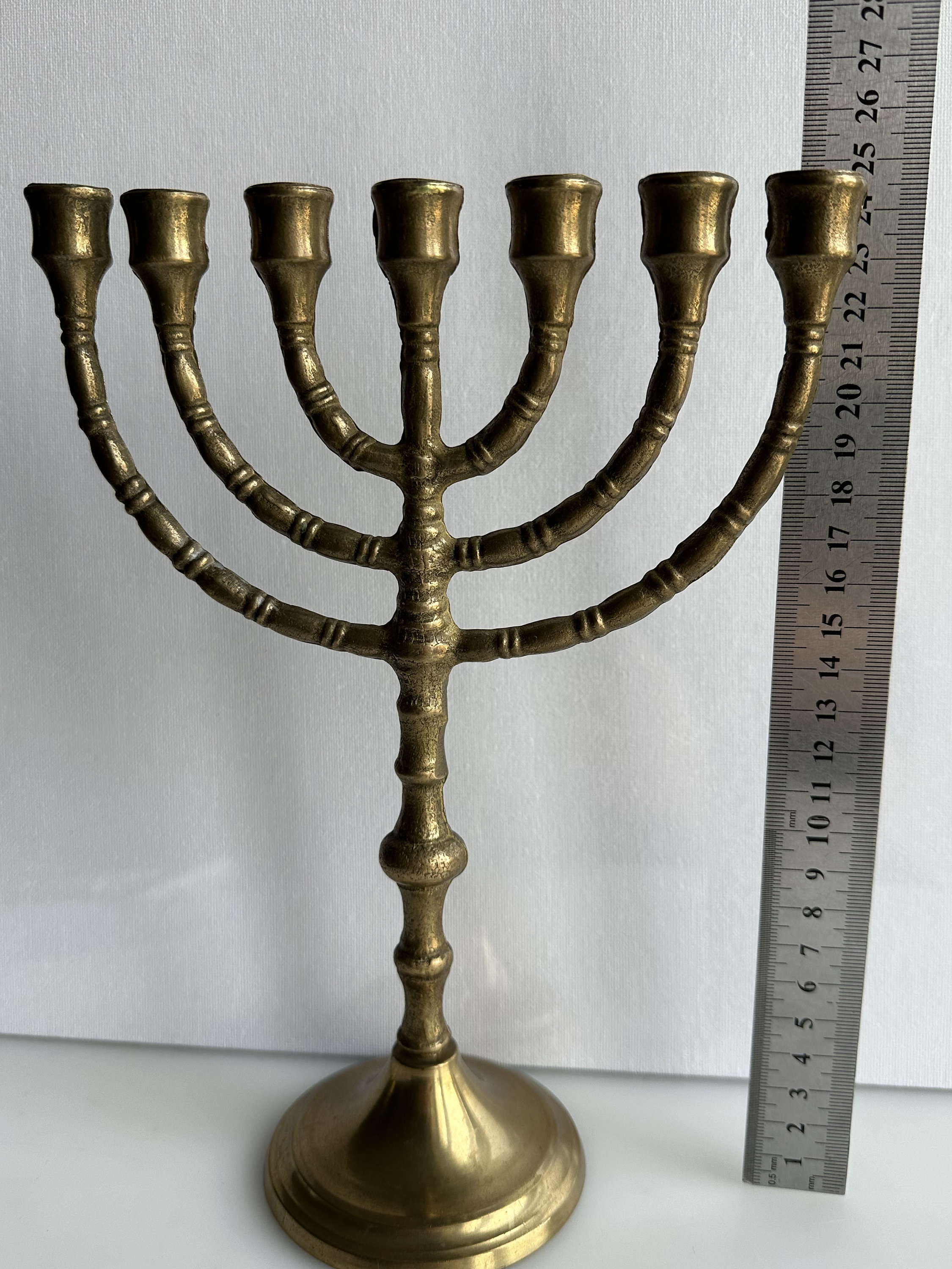 Menorah Candlestick With Seven Candles - Etsy
