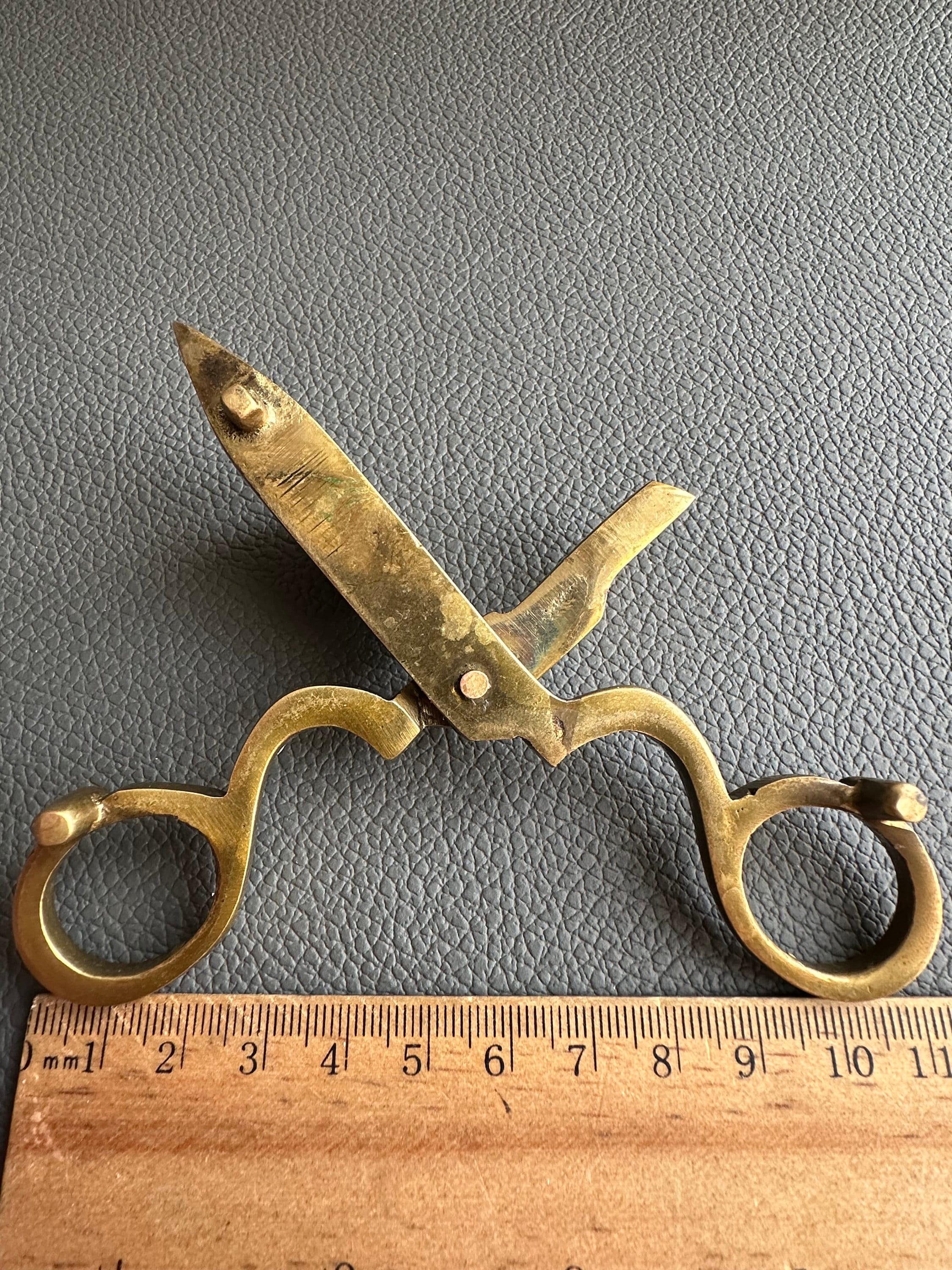 Vintage Brass Candle Trimmer Scissors for Candle Wick - Etsy