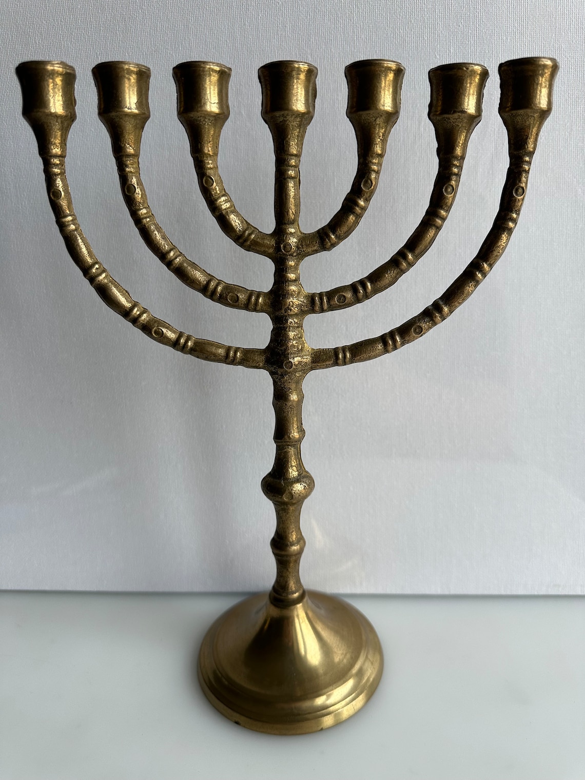 Menorah Candlestick With Seven Candles - Etsy