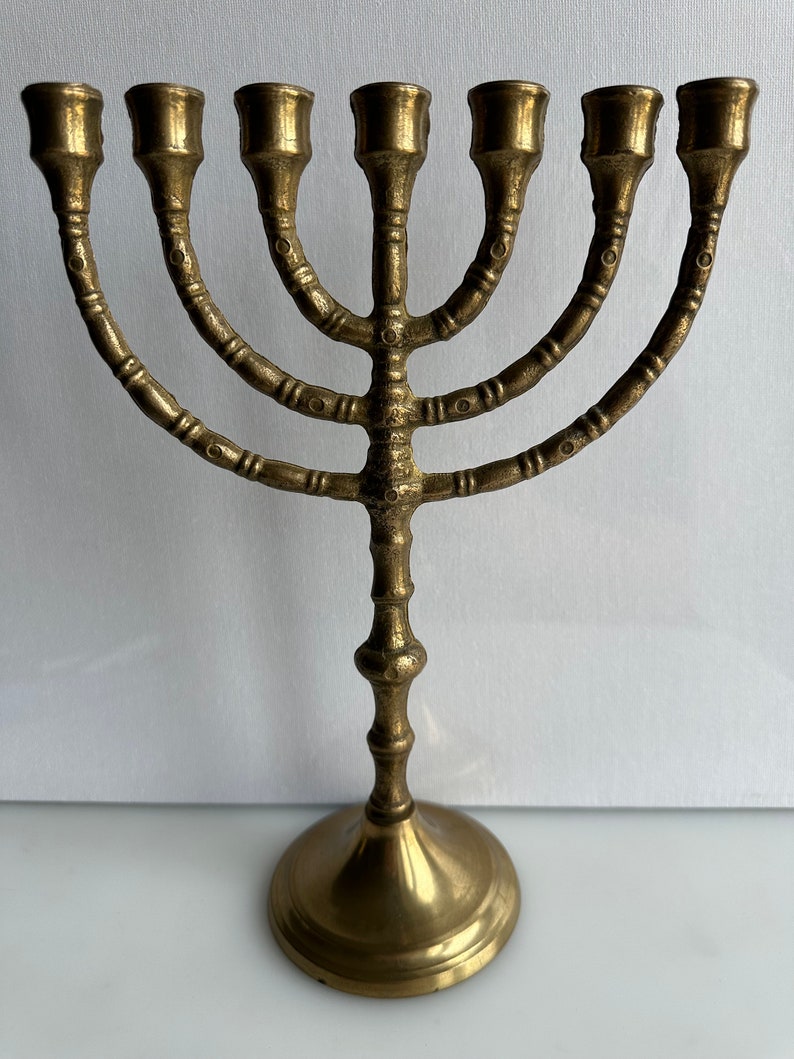 Menorah Candlestick With Seven Candles - Etsy
