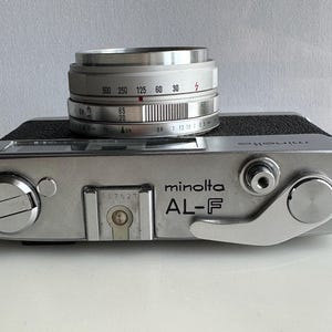 Vintage Rangefinder Camera Minolta AL-F, Lens Minolta Rokkor 1:2.7 F=38 ...