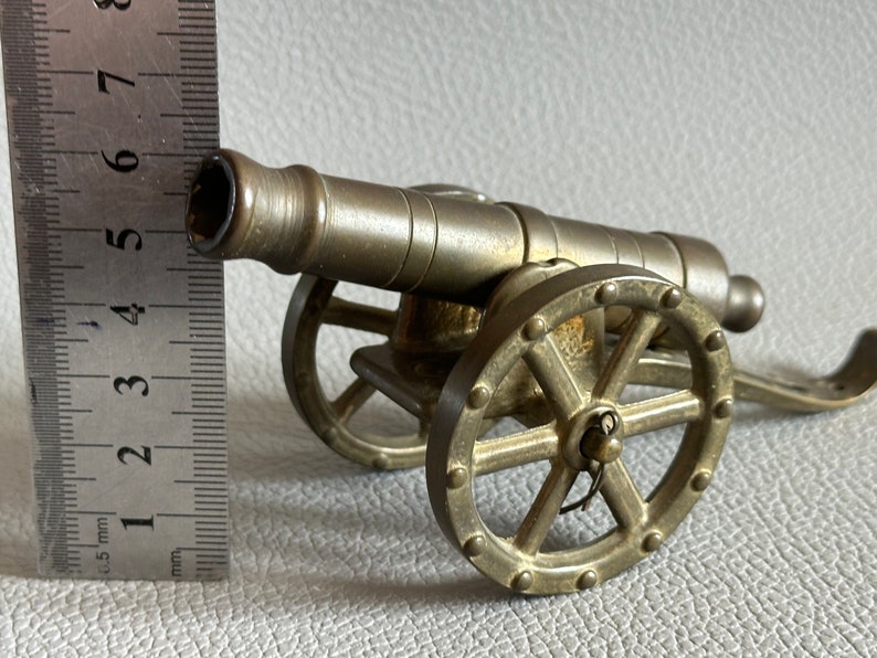 Vintage Mini Artillery Cannon Brass Table Decor - Etsy