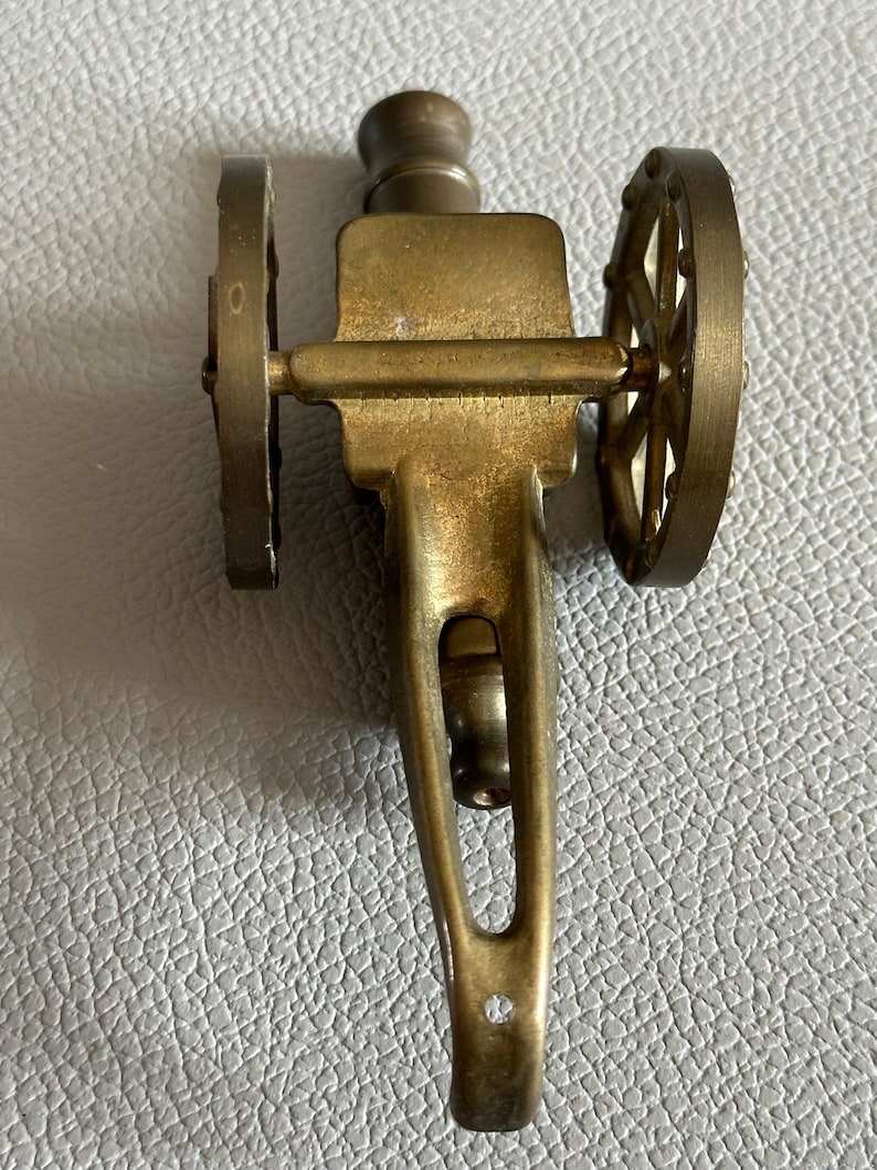 Vintage Mini Artillery Cannon Brass Table Decor - Etsy