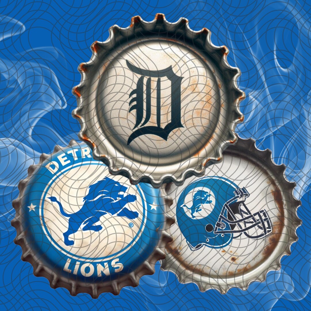 Detroit Football PNG | Blue & Silver Sports Clipart | Game Day Digital ...