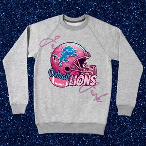 Pink Detroit Football File, PNG Digital File, DTF File, Sublimation ...