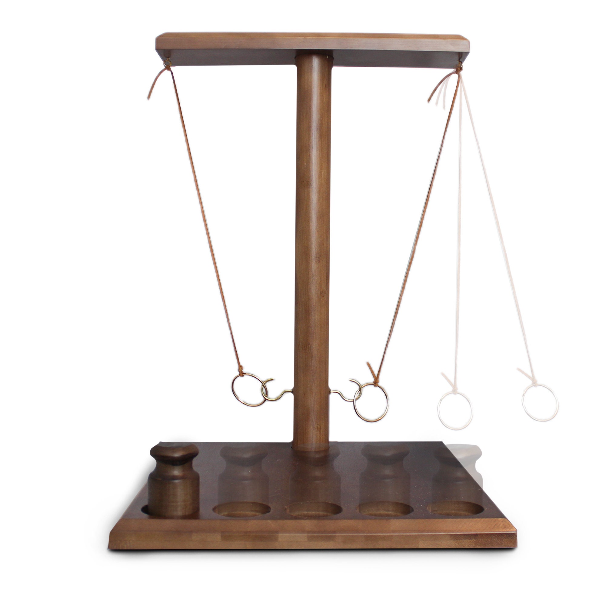 Bamboo Ring on a String Game Ring. Toss Game for Adults & Family Hook ...