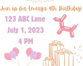 Custom Birthday Invitations - Etsy