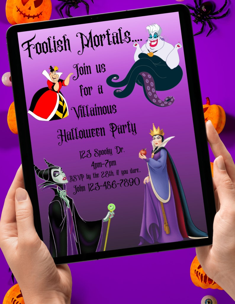 Villains Halloween Party Invitation - Etsy