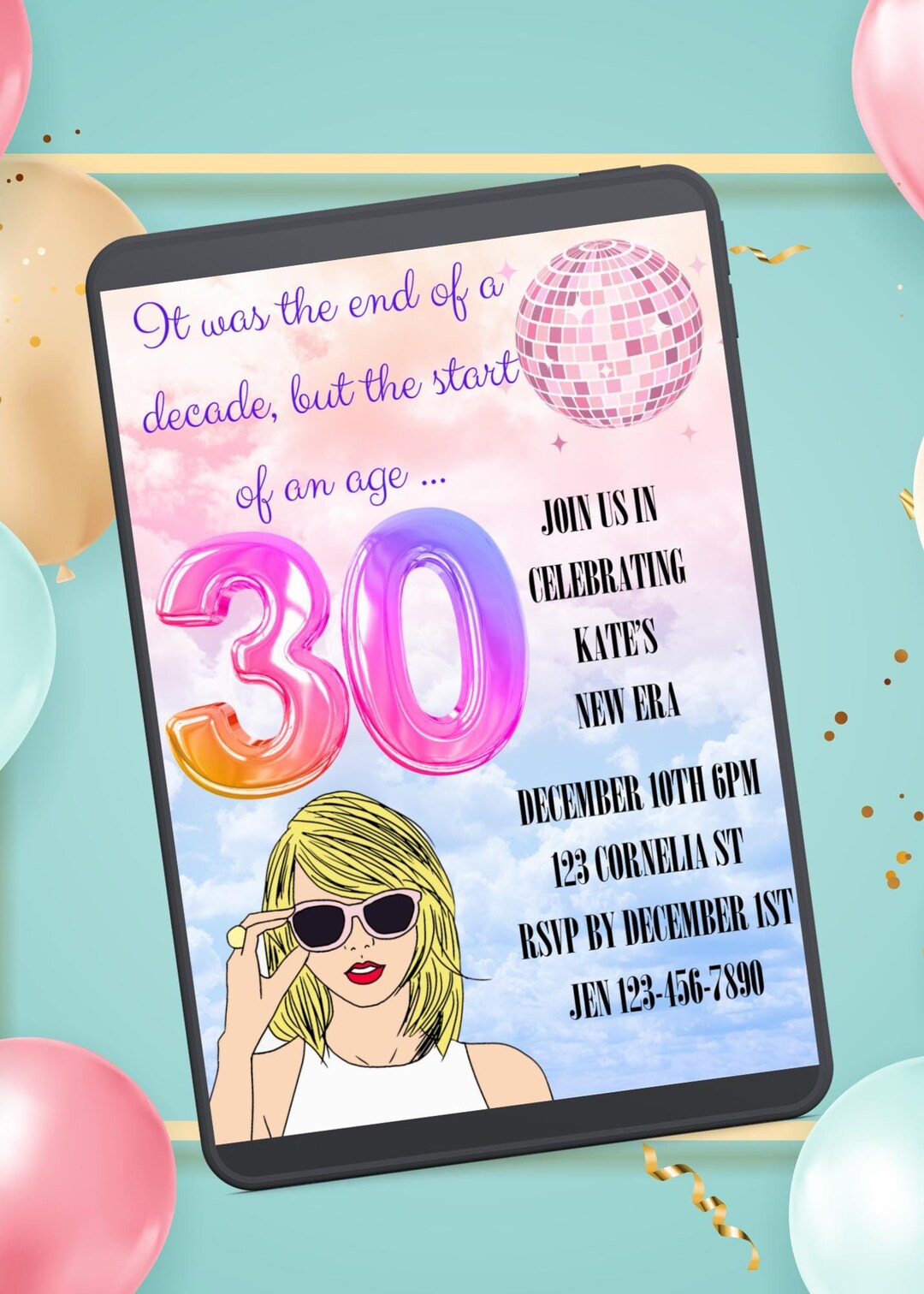 New Era Swiftie Party Invitation Monumental Birthdays - Etsy