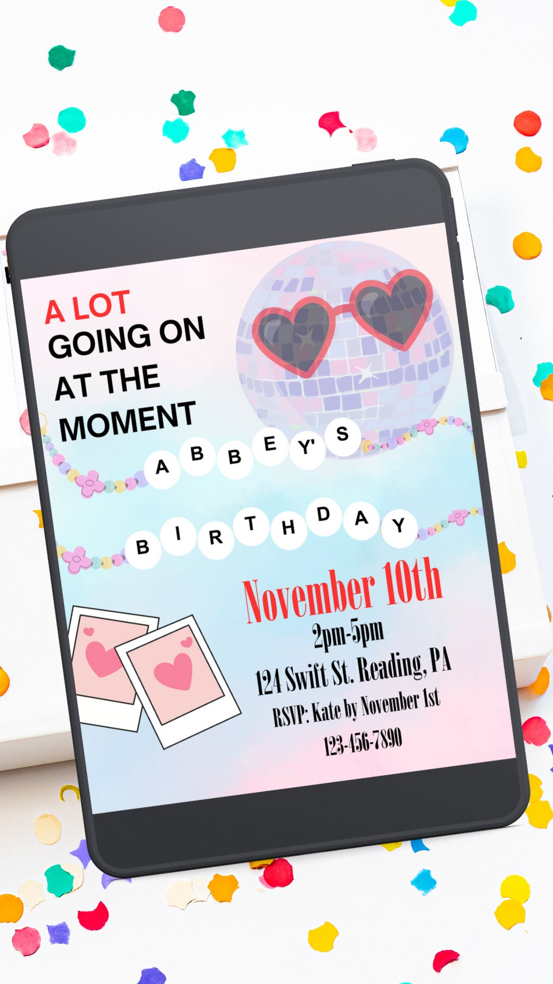 Swiftie Birthday Party Invitation - Etsy