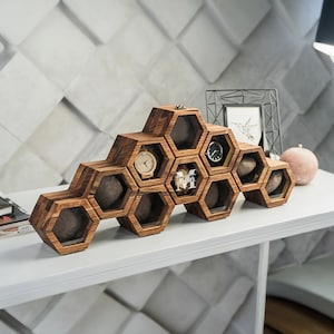 Honeycomb Watch Box, Wooden Watch Organizer, Custom Watch Holder, Watch ...