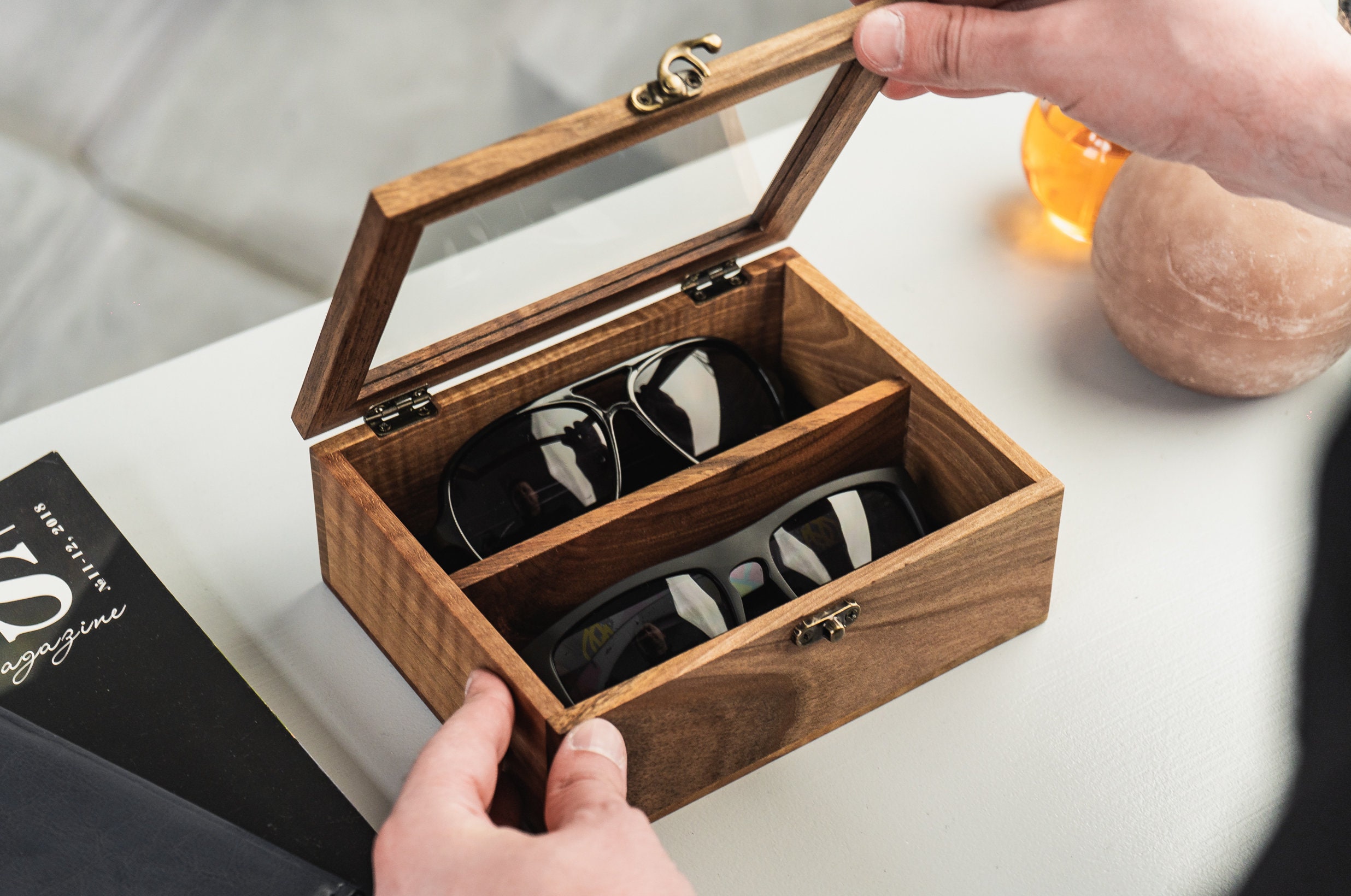 Handcrafted Wooden Sunglasses Organizer Box Glasses Box - Etsy Australia