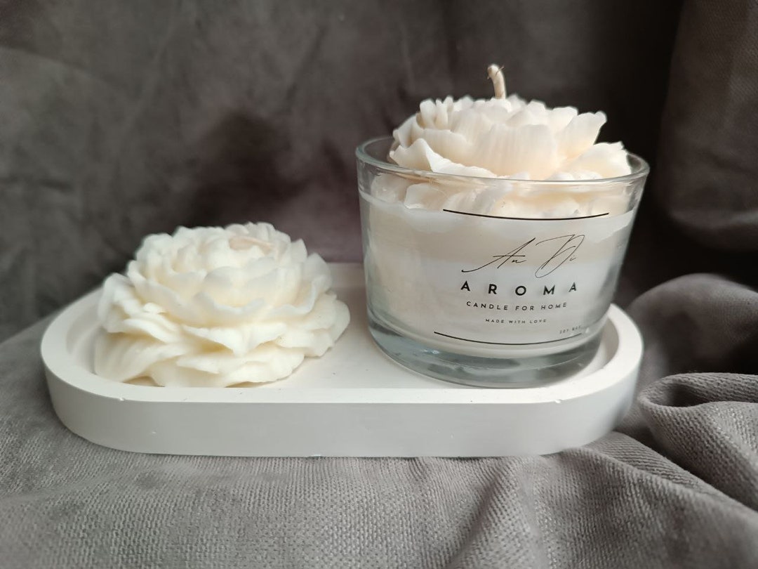 Peony Candle |set of Candles | Candles Set - Etsy