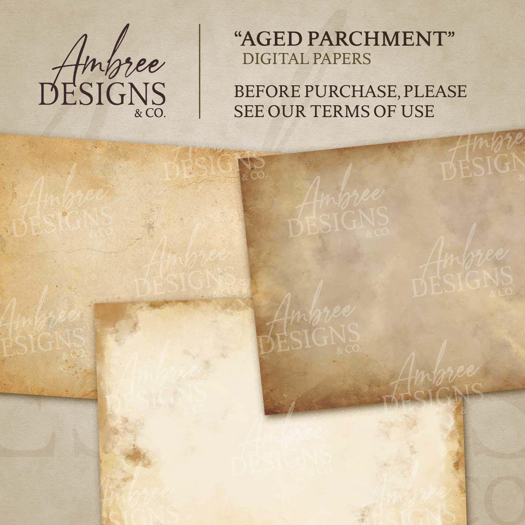 A4-size Aged Parchment Paper, Coffee and Tea Stained Backgrounds ...