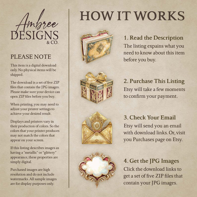 A4-size Embossed Scrollwork, Elegant Filigree Paper, Printable Brocade ...