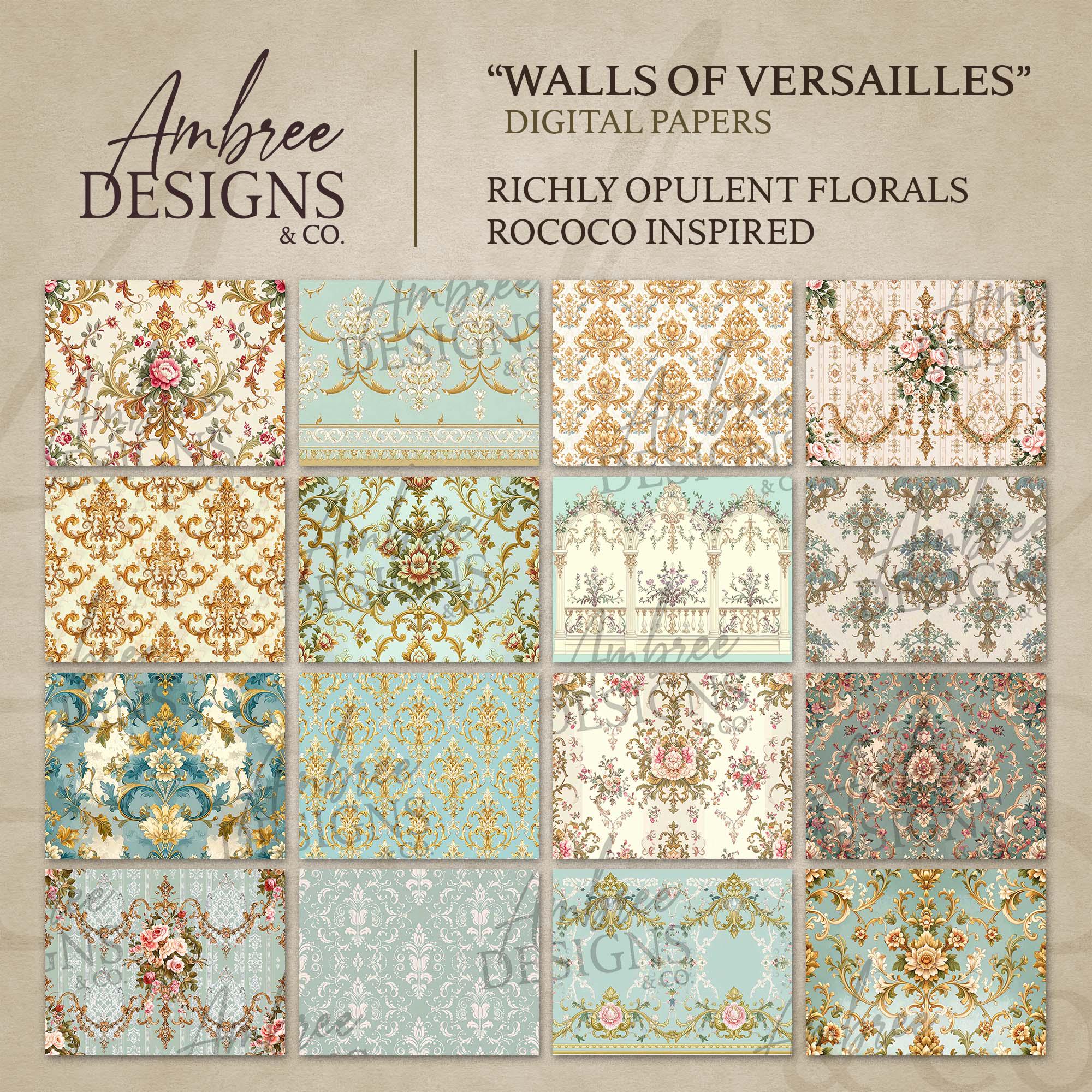 Ornate Rococo Paper, 8.5 X 11 Elegant Damask, Marie Antoinette ...
