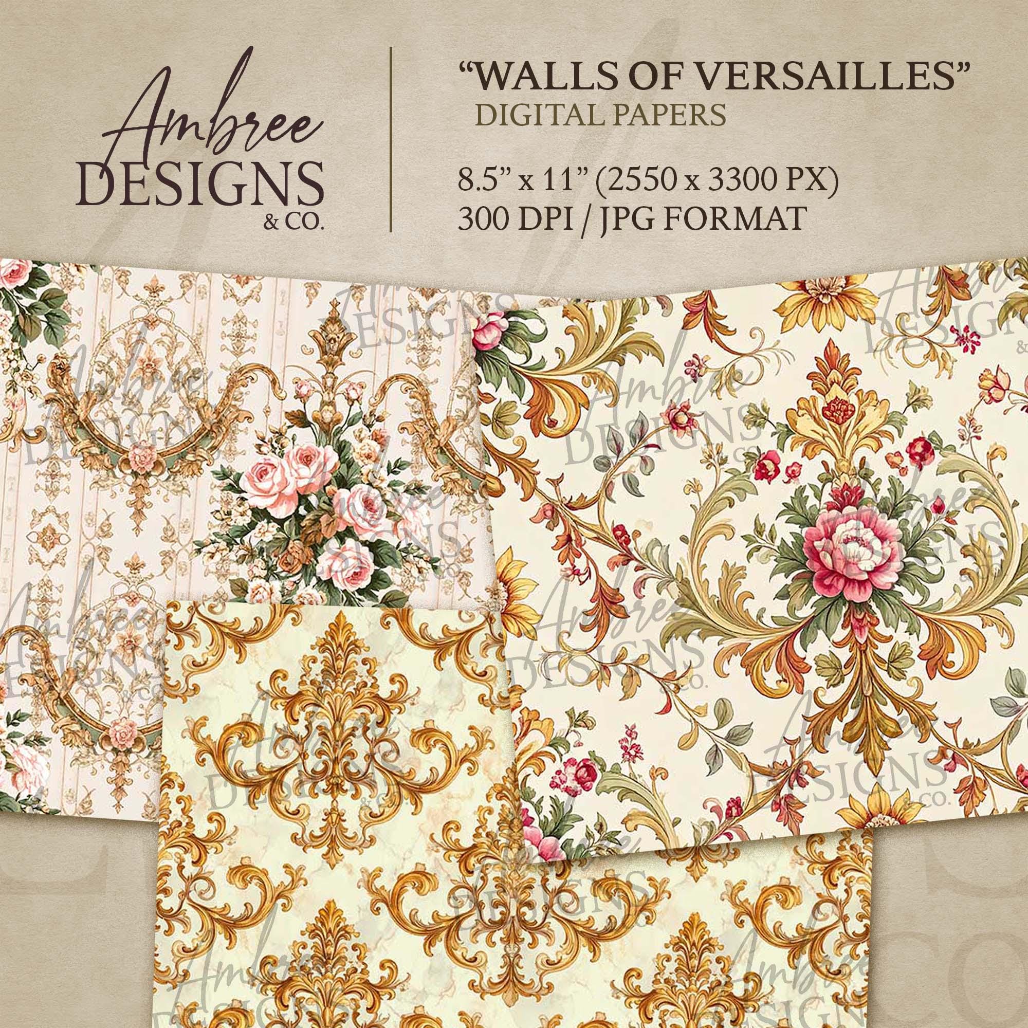 Ornate Rococo Paper, 8.5 X 11 Elegant Damask, Marie Antoinette ...