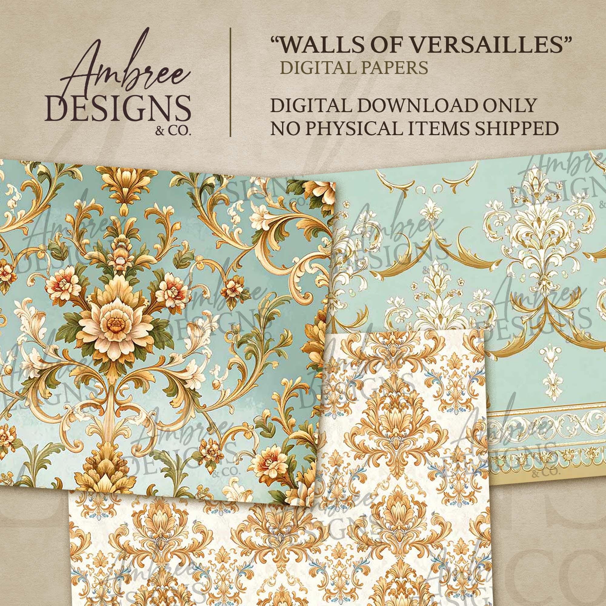 Ornate Rococo Paper, 8.5 X 11 Elegant Damask, Marie Antoinette ...