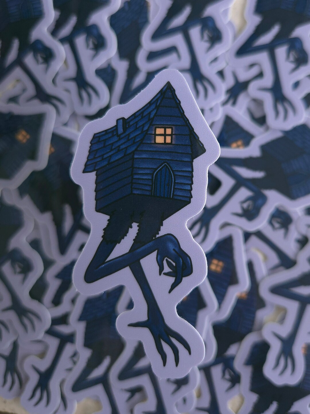 Baba Yaga's Hut Sticker, Cryptid Art, Spooky Stickers, Folklore, Witch ...