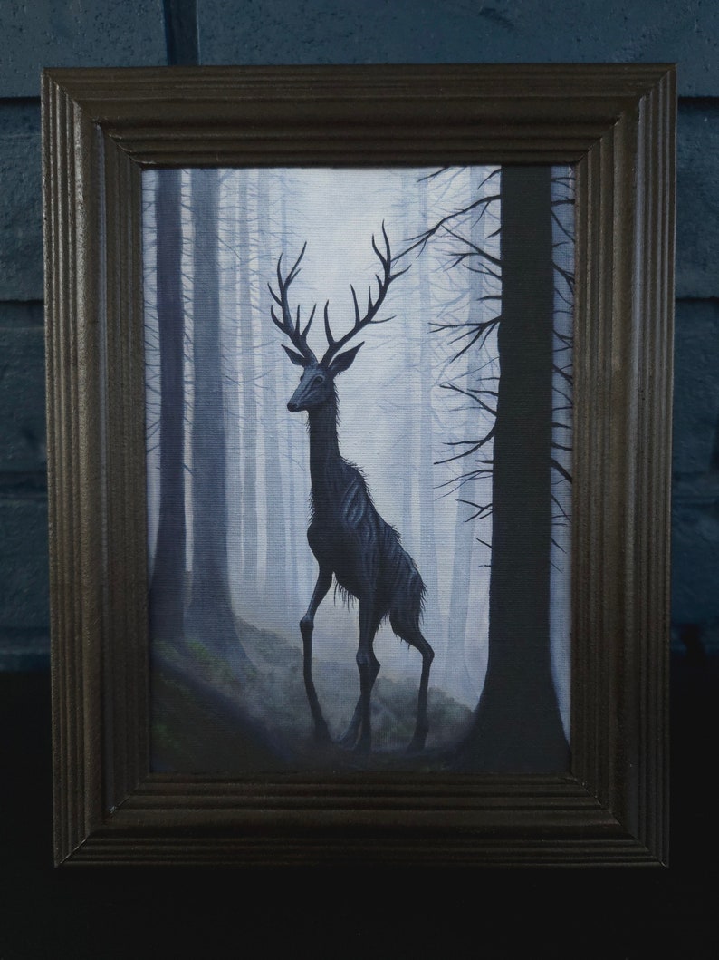 The Forest Guardian Not-deer Fine Art Print: Spooky Cryptid Cottagecore ...