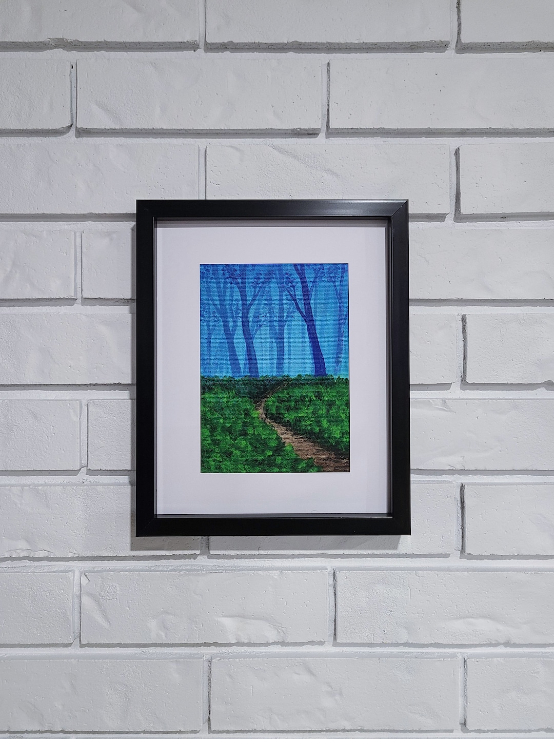 Painted Path Giclée Art Print Blue & Green Landscape Art - Etsy