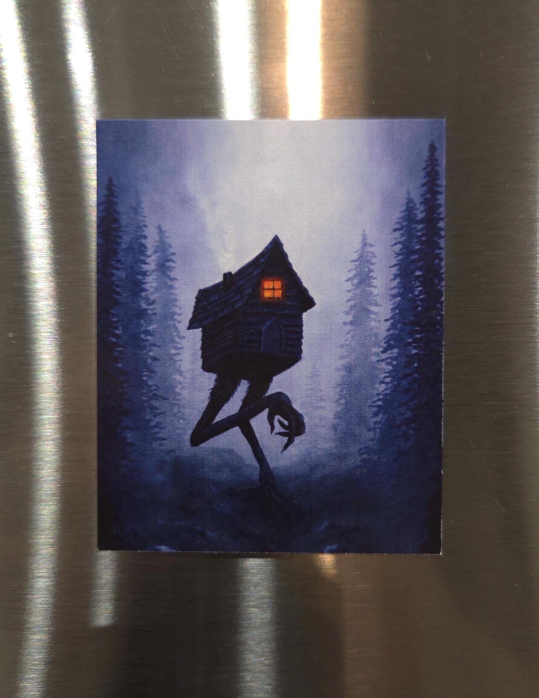 Baba Yagas Hut Magnet, the Witch, Cryptid Art, Spooky Fridge Magnet ...