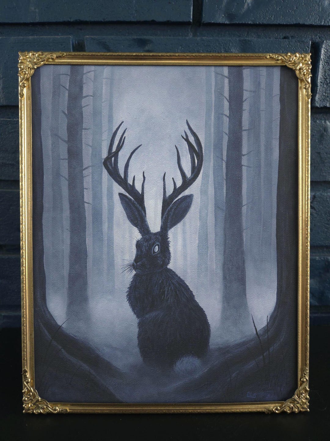 Jackalope Fine Art Print: Gothic Mythology Cryptid Decor - Etsy