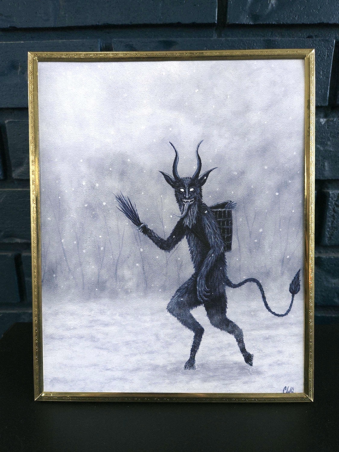 Krampus Fine Art Print, the Reckoner, Christmas, Cryptid, Spooky, Creepy Creatures, Gothic Decor ...