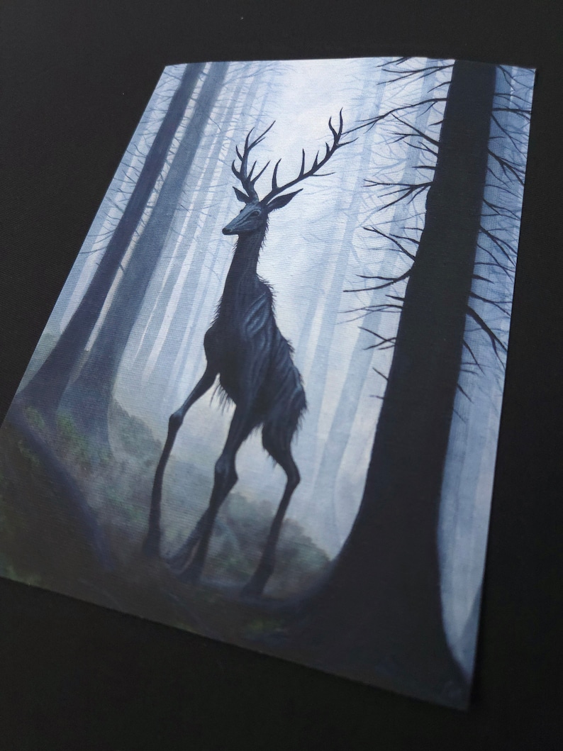 The Forest Guardian Not-deer Fine Art Print: Spooky Cryptid Cottagecore ...