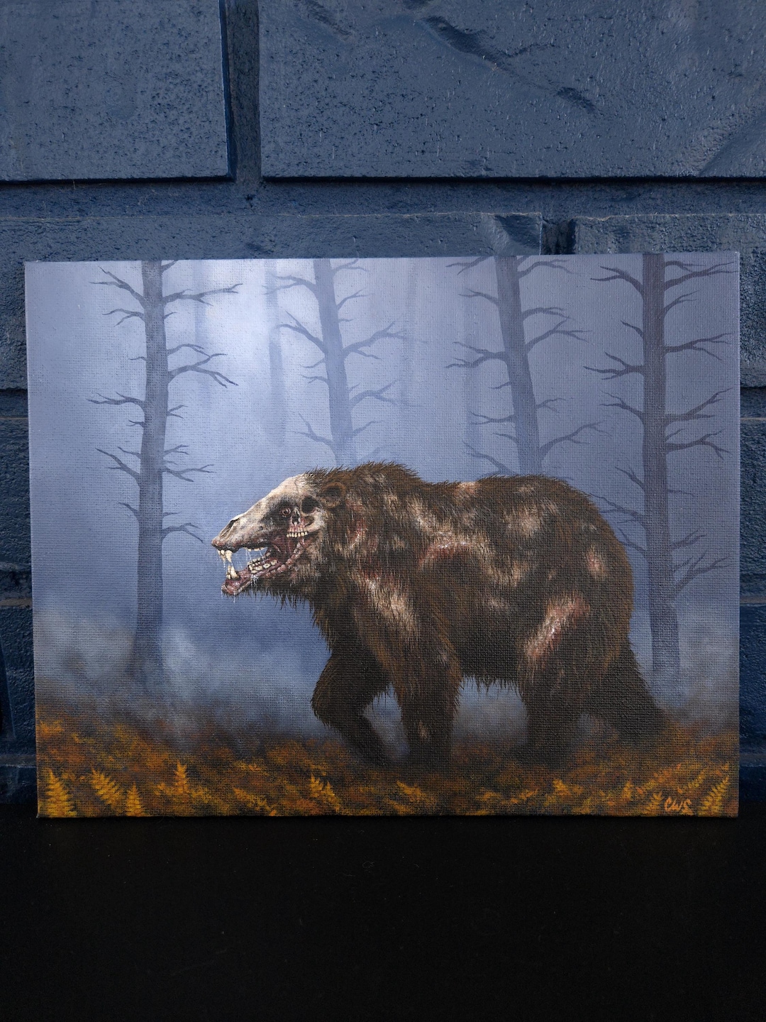 8x10 Refracted Mutant Bear Original Acrylic Painting on Canvas Board ...