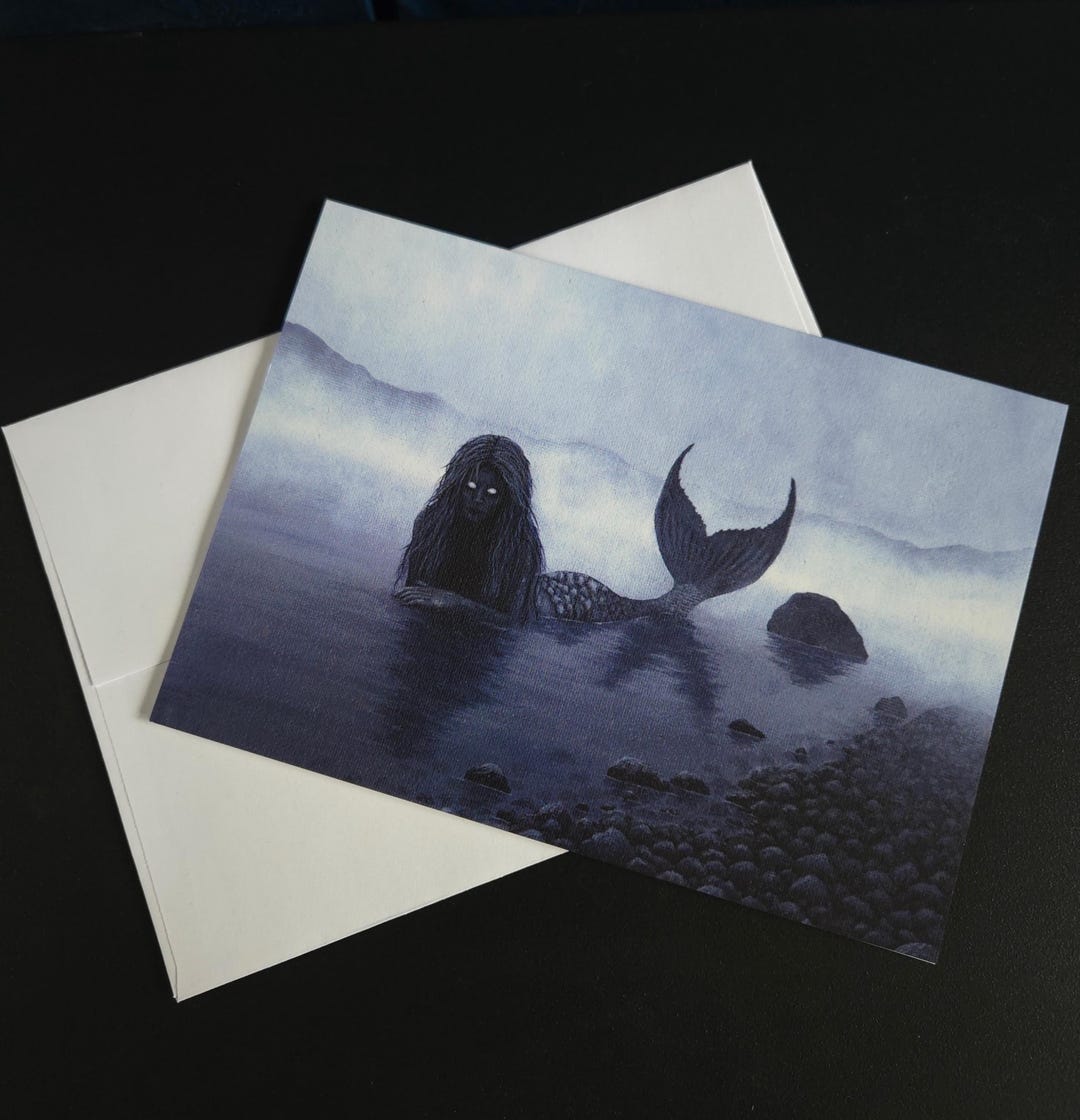 The Temptress Greeting Card, Siren, Mermaid, Cryptid Card, Holiday ...