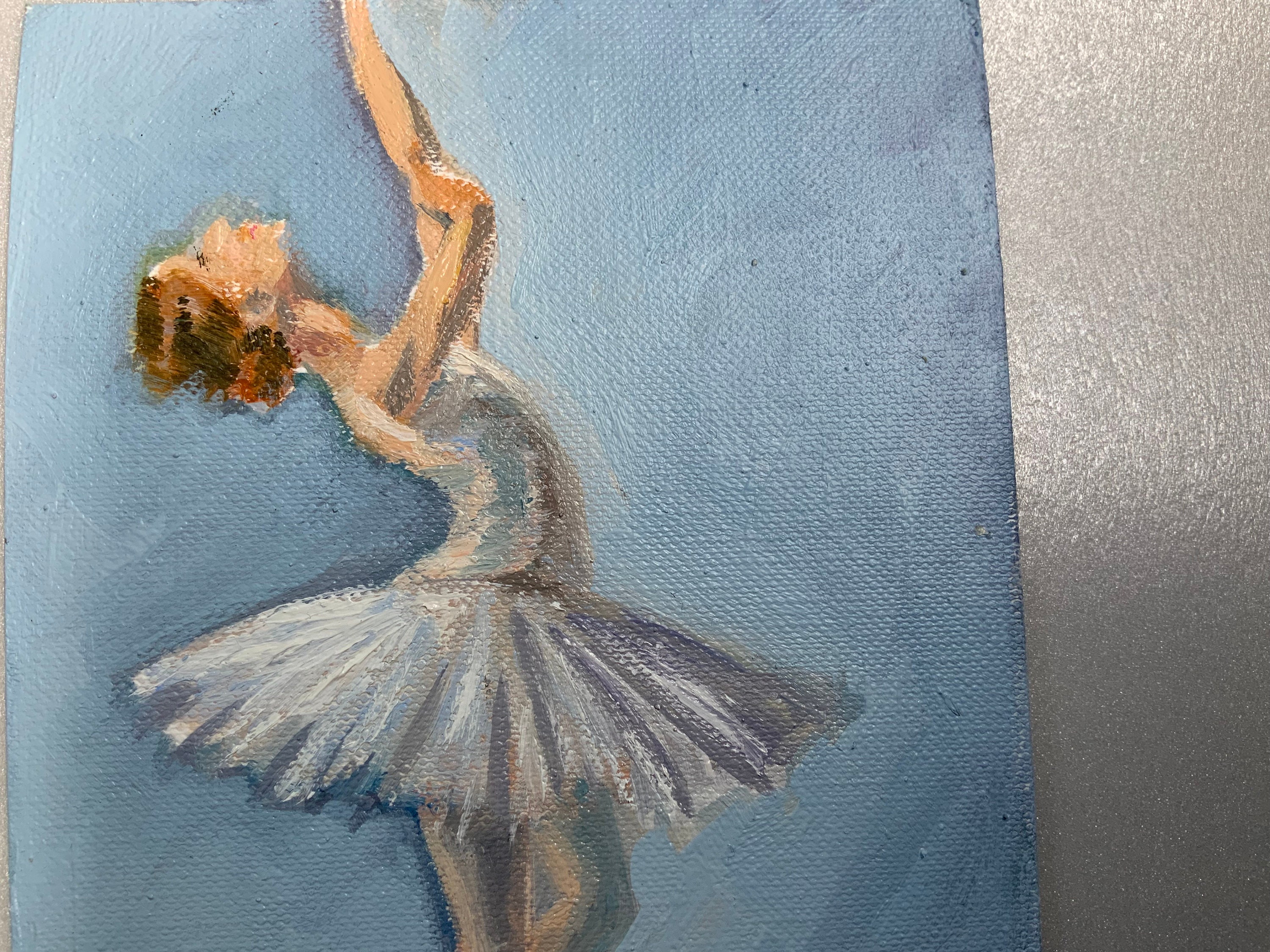 Elegant Ballerina Oil Painting Ballet Beautiful Graceful Woman Dancer ...