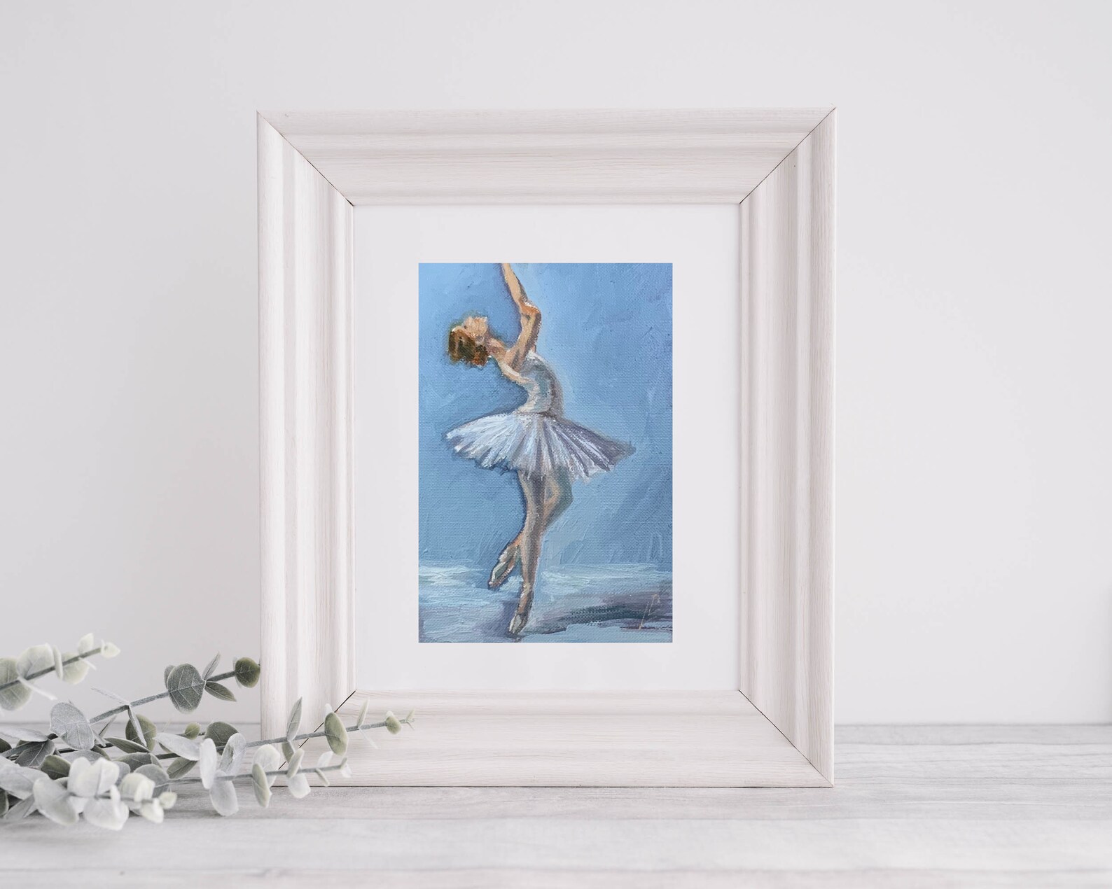 Elegant Ballerina Oil Painting Ballet Beautiful Graceful Woman Dancer ...