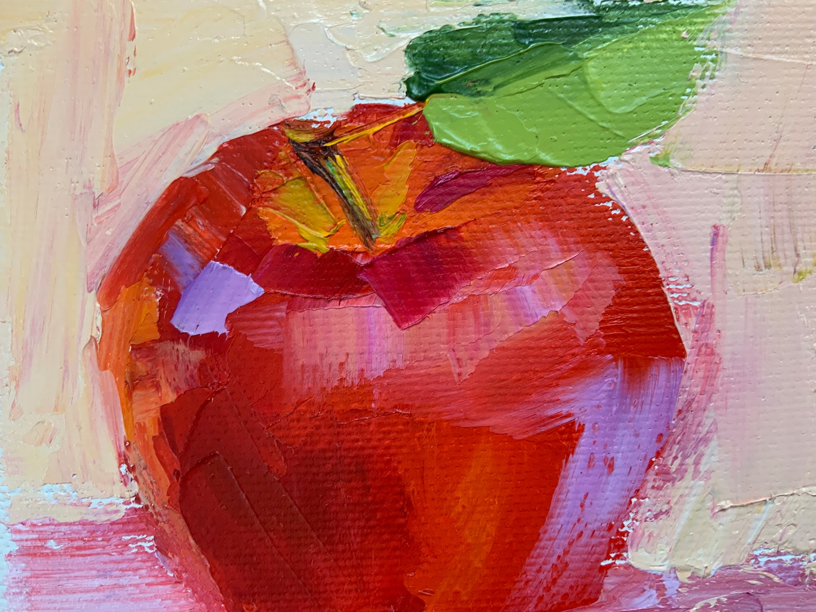 Apple Oil Painting Red Fruit Impressionism Decorative Panels Original ...