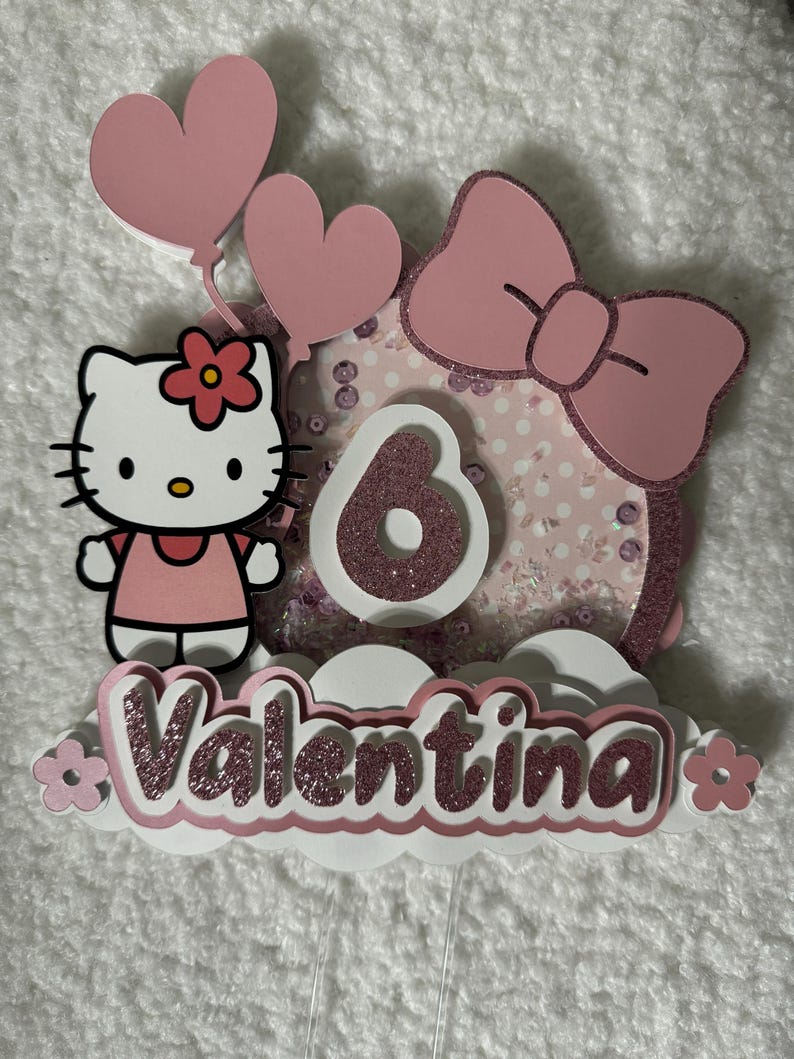 Hello Kitty Cake Topper - Etsy