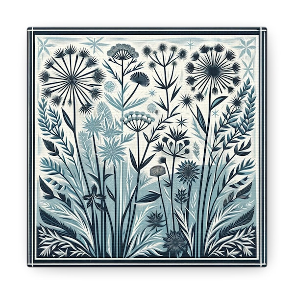 Flower Linocut - Etsy