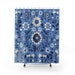 Scandinavian Kurbits Cream Orange and Blue Flower Shower Curtain Bright ...