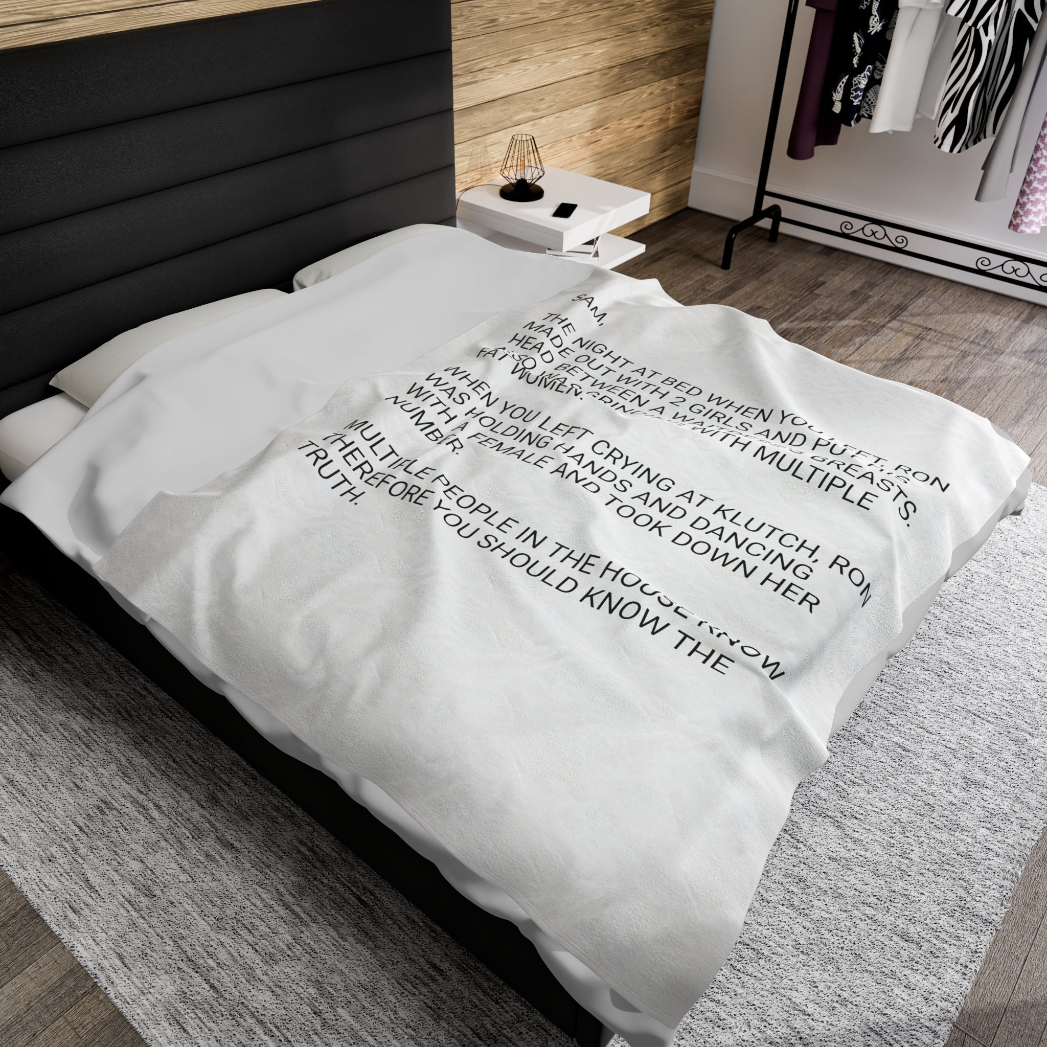 Jersey Shore the Note Velveteen Plush Blanket - Etsy