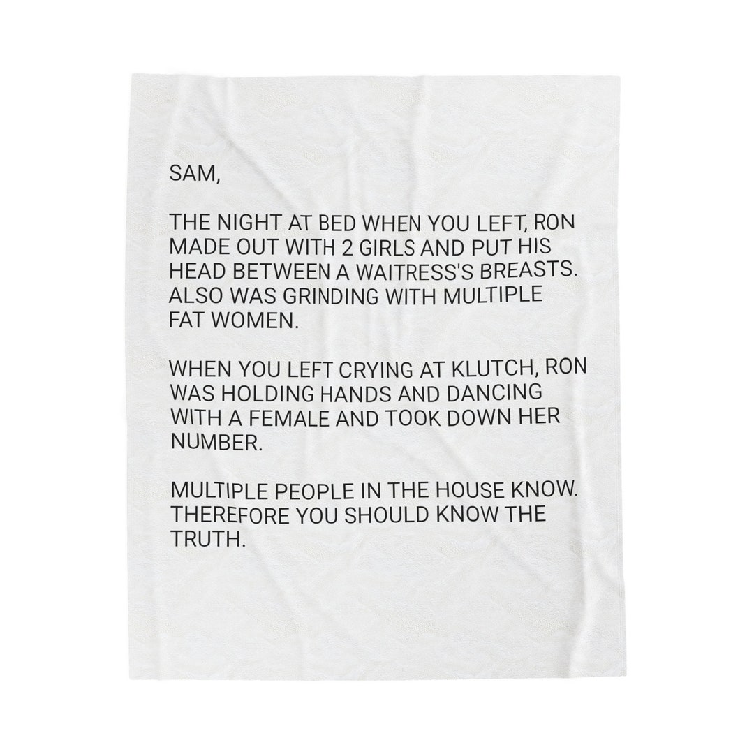 Jersey Shore the Note Velveteen Plush Blanket - Etsy