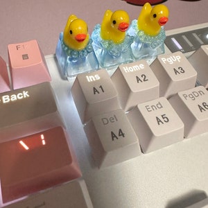 Translucent Rubber Duck in Bubble Bath ESC Keycap for Mechanical ...