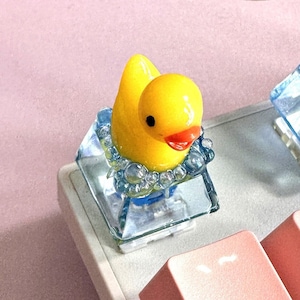 Translucent Rubber Duck in Bubble Bath ESC Keycap for Mechanical ...