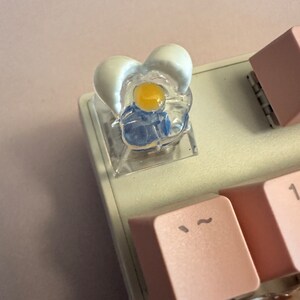 Translucent Cute Keycaps Cracked Egg | Kawaii Esc Keycap for Mechanical ...