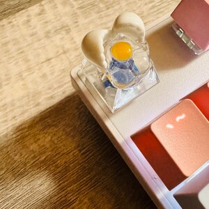 Translucent Cute Keycaps Cracked Egg | Kawaii Esc Keycap for Mechanical ...