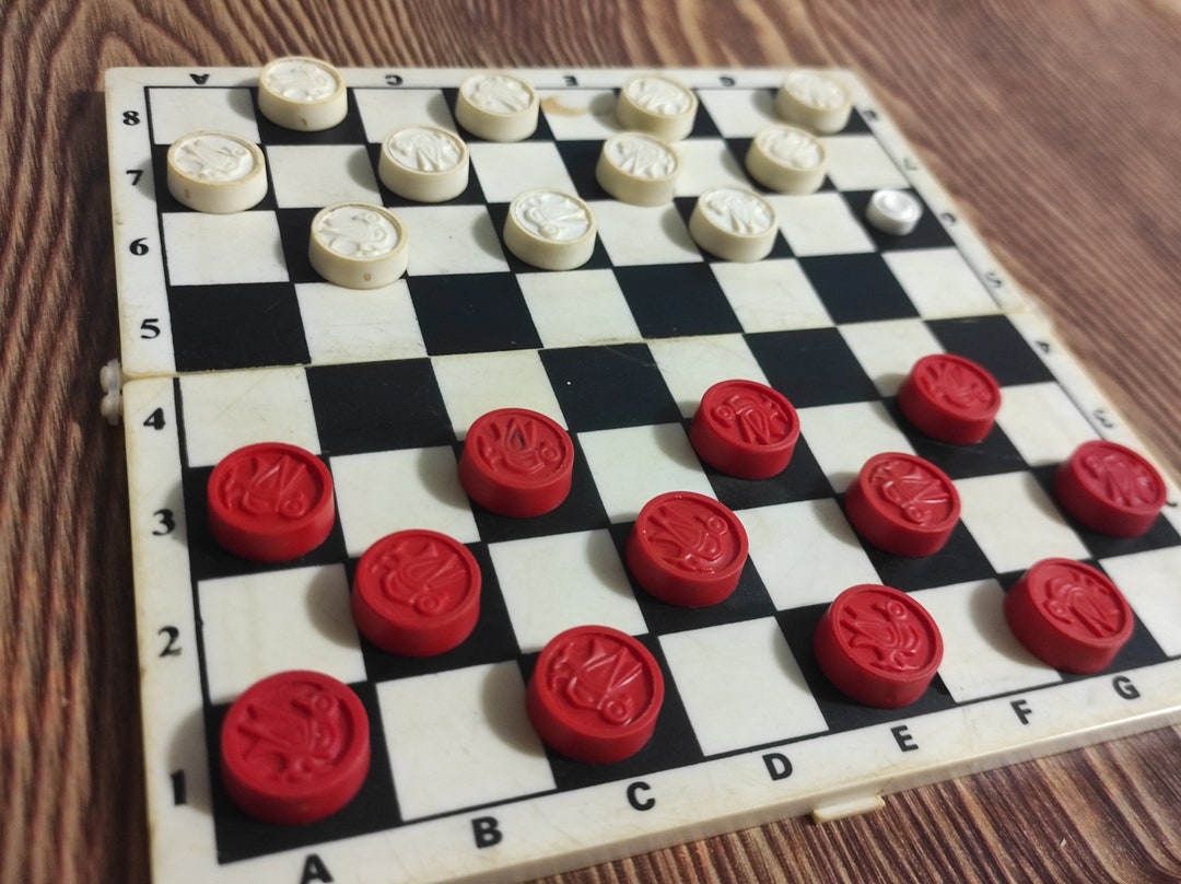 Antique Soviet Camping Checkers Mini Plastic USSR Original Vintage - Etsy