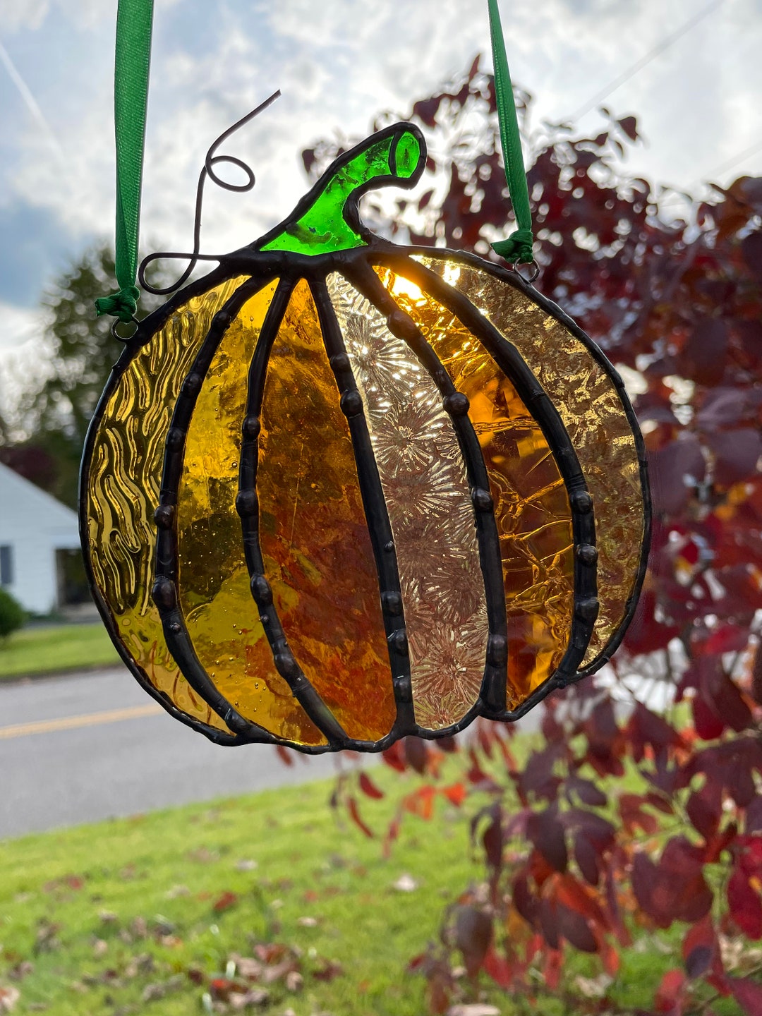 Pumpkin Sun Catcher - Etsy