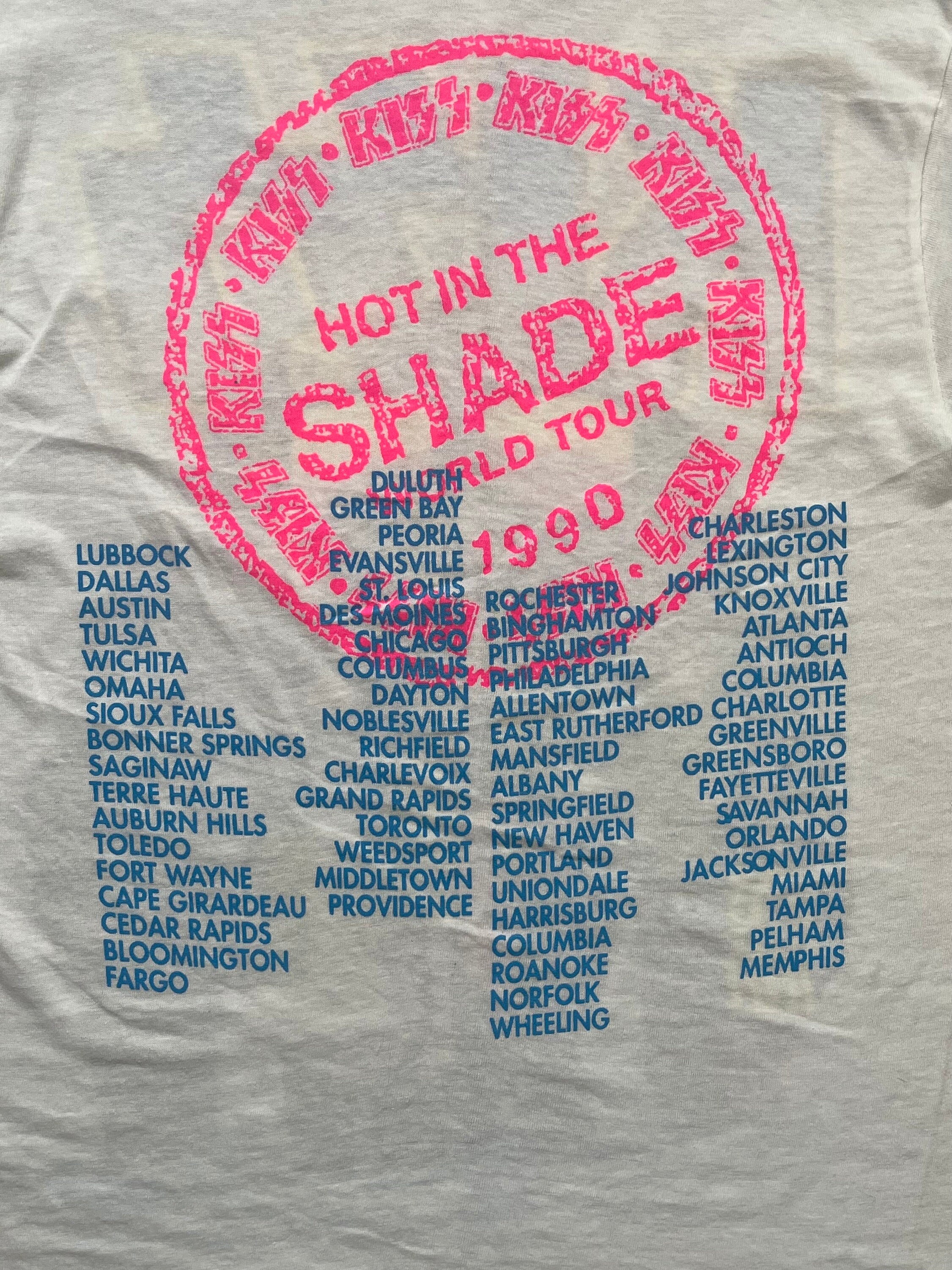 VINTAGE 90s KISS Hot in the Shade Tour Concert T-shirt/tee Original ...